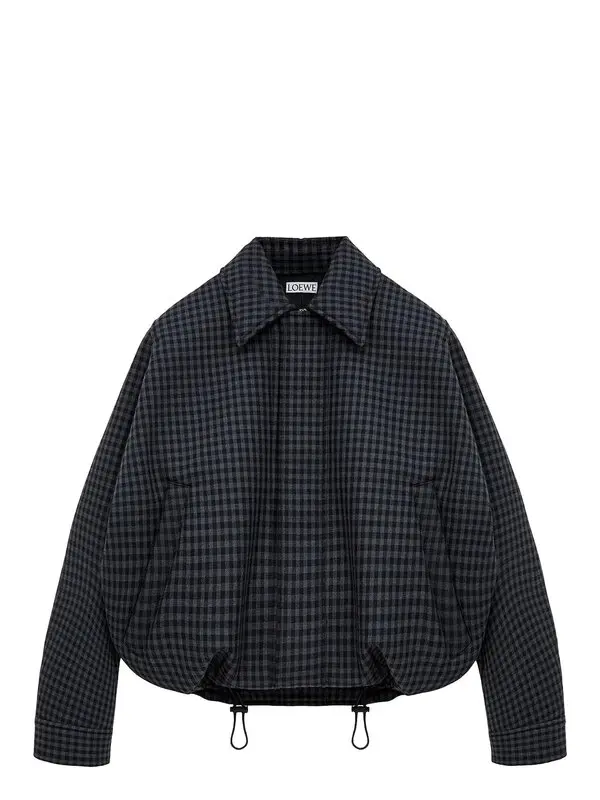 Loewe Lightweight Wool Jacket With A Check Pattern - Multicolor