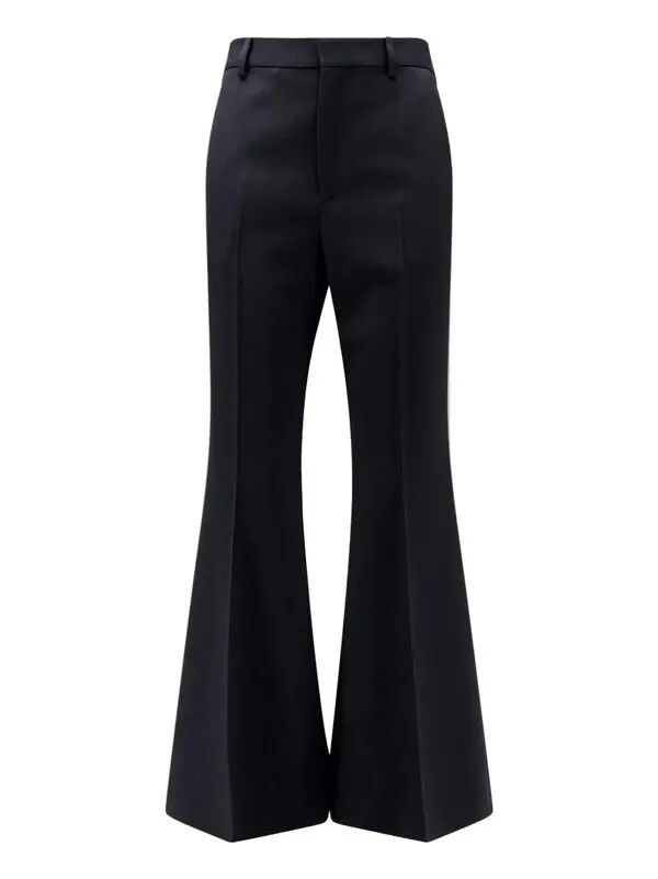 Celine Flared Wool Trousers - Black
