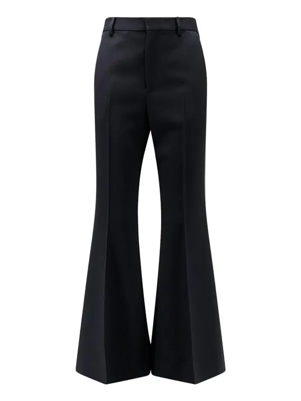 Celine Flared Wool Trousers - Black