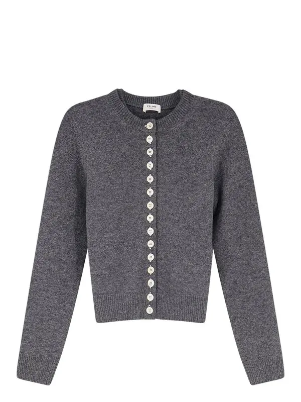 Celine Cashmere Cardigan - Gray