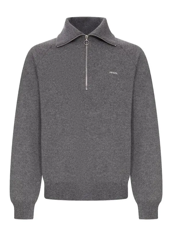 Prada Knitted Polo Shirt With Logo - Multicolor