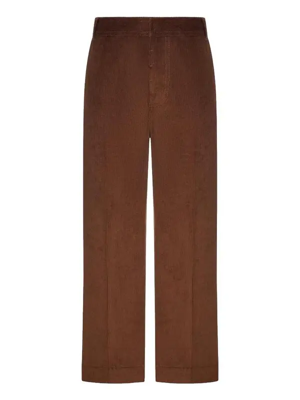 AMI Paris Baggy Velvet Trousers - Brown