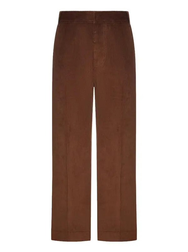 AMI Paris Baggy Velvet Trousers - Brown