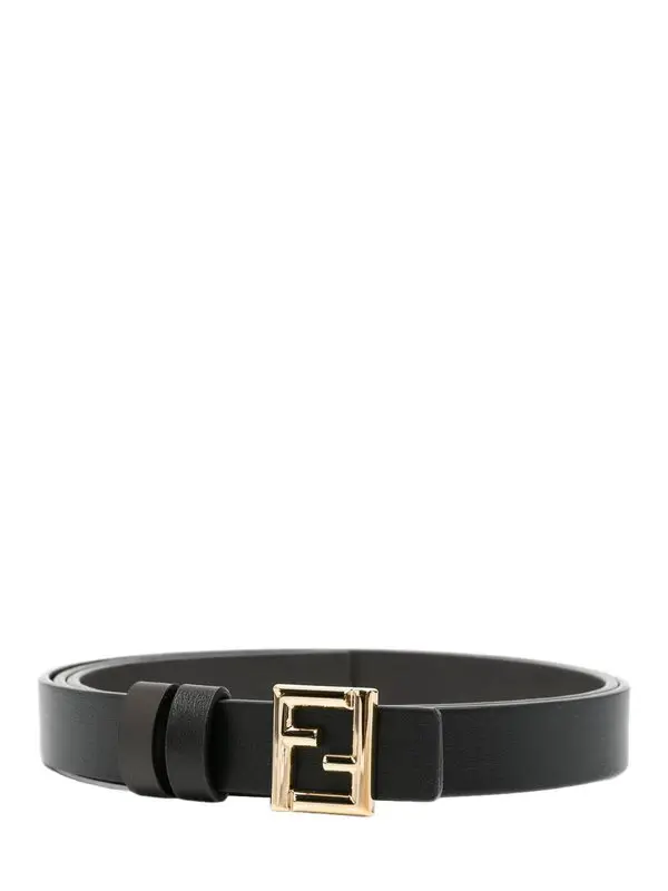Fendi Cintura Ff Reversibile 20 Mm - Black