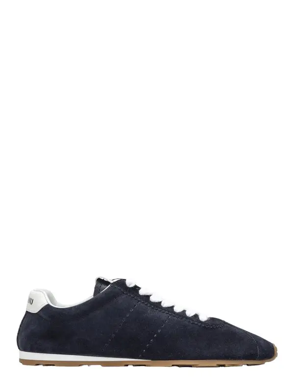 Miu Miu Plume Suede Sneakers - Blue