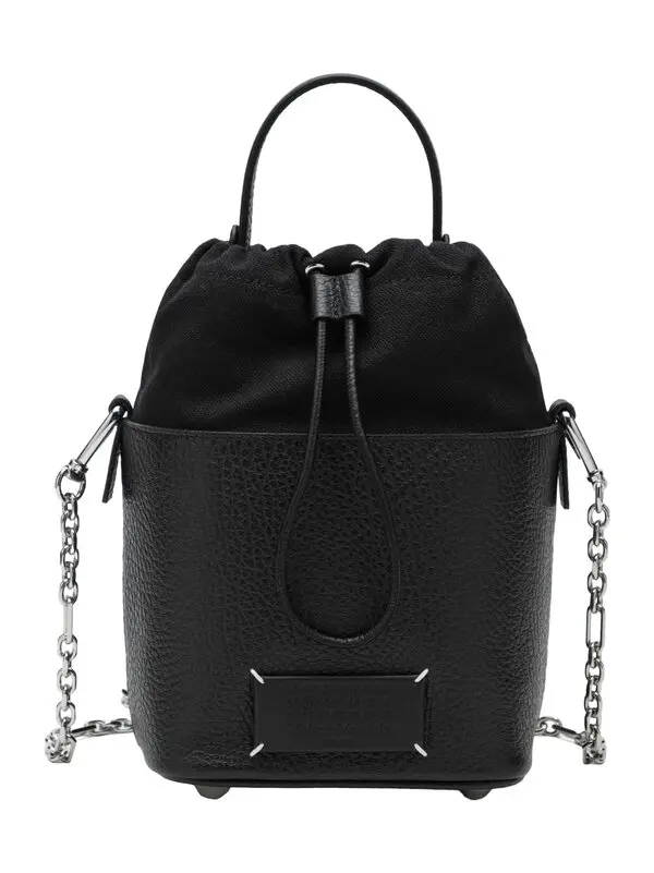 MAISON MARGIELA 5ac Small Leather Bucket Bag - Black
