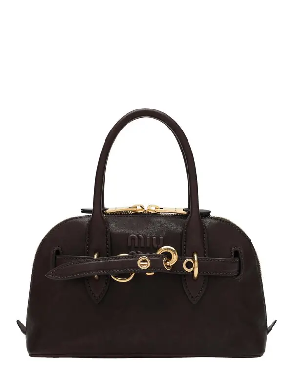 Miu Miu Aventure Bag In Briar Nappa Leather - Brown