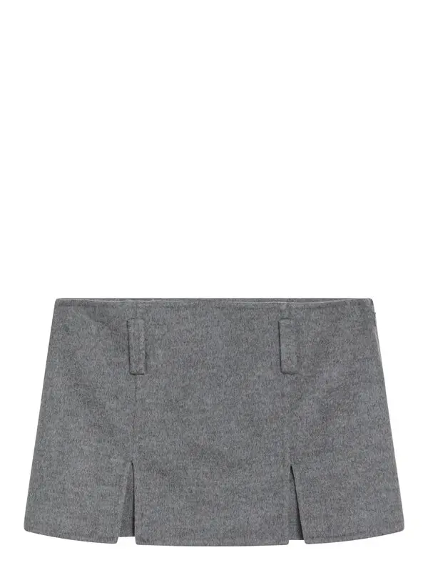 Miu Miu Wool And Cashmere Miniskirt - Gray
