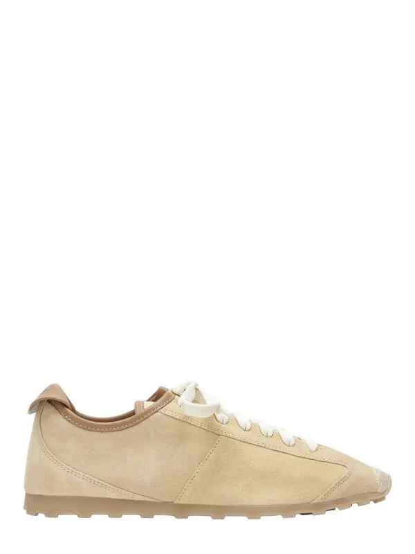 Jacquemus Beige Les Tennis Suede Sneakers - Cream