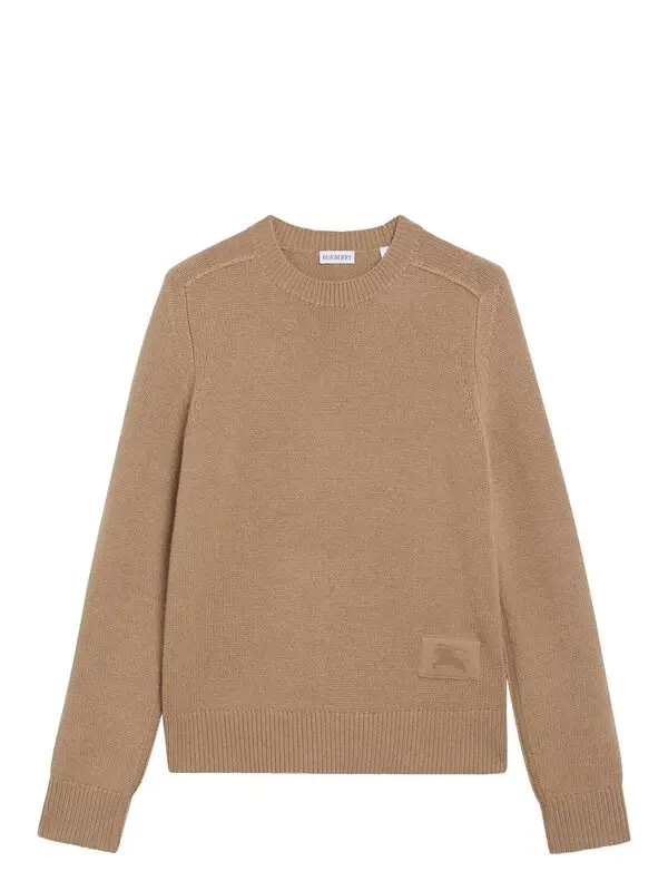 Burberry Caramel Crew-neck Cashmere Sweater - Brown