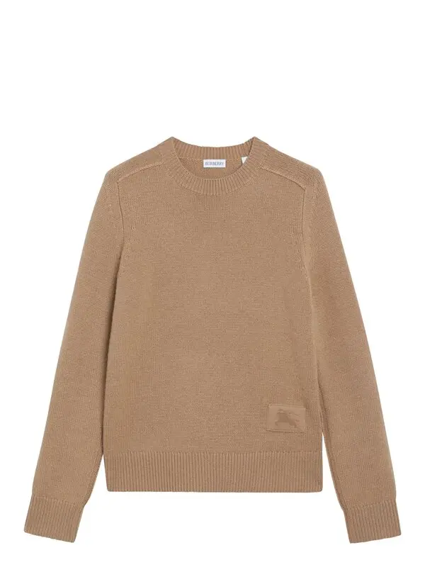 Burberry Caramel Crew-neck Cashmere Sweater - Brown