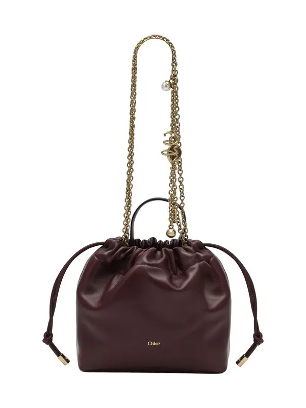 Chloé Icons Mini Shoulder Bag, Burgundy - Red