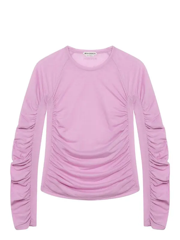 JW Anderson Orchid Top In Cotton-blend Jersey - Pink