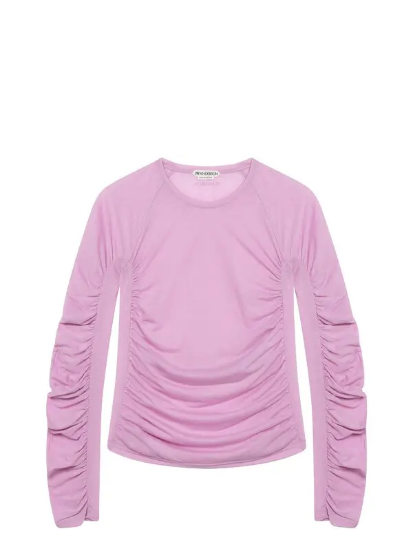 JW Anderson Orchid Top In Cotton-blend Jersey - Pink