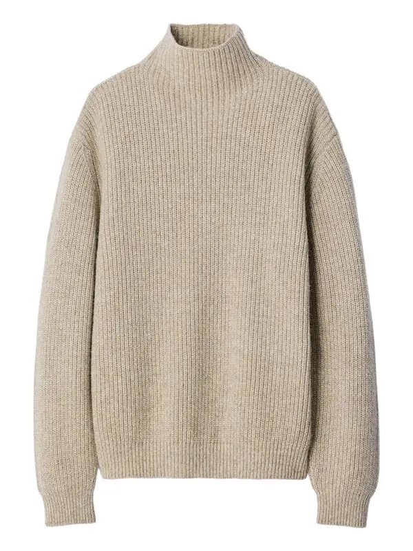 LEMAIRE Beige Yak And Alpaca Turtleneck Sweater - Beige / Oat
