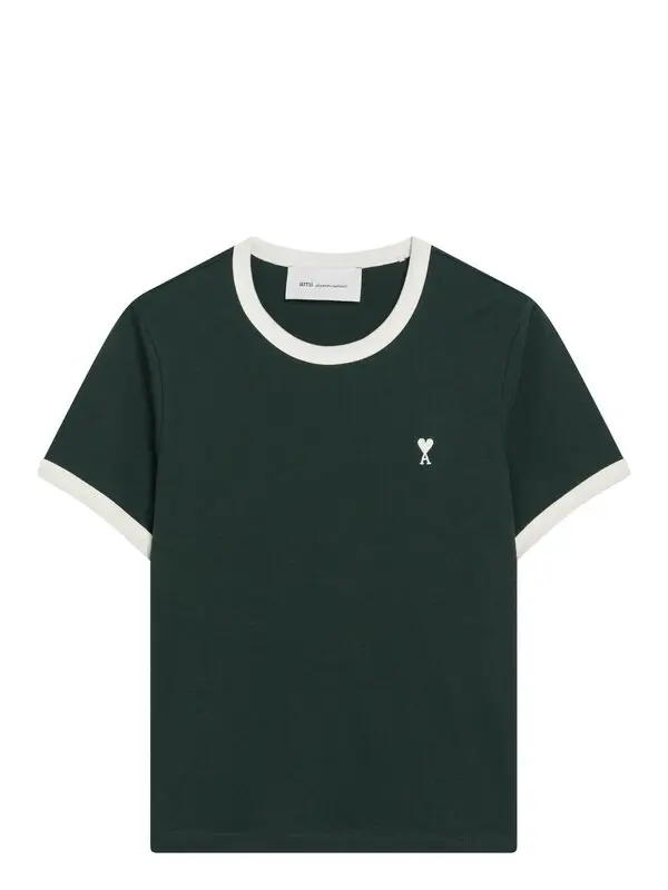 AMI Paris De Cå“ur Cotton T-shirt - Green