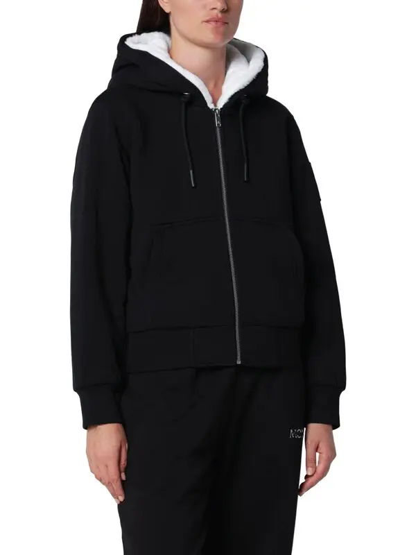 Moose Knuckles Classic Bunny / White Cotton Sweatshirt - Black