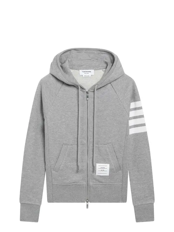 Thom Browne Light Grey Classic Loopback Cotton Sweatshirt - Gray