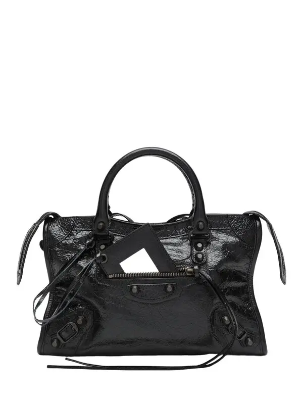 Balenciaga Small Le City Bag In Leather - Black