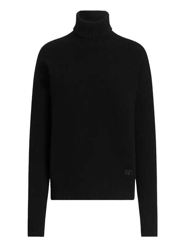 Dolce & Gabbana Dolcevita Oversize In Lana Rasata - Black