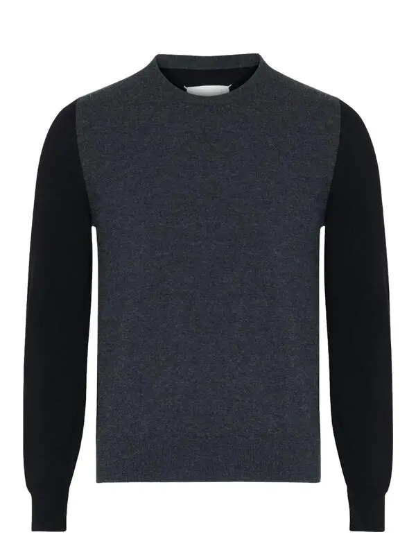 MAISON MARGIELA Two-tone Wool Pullover With Elbow Patches - Gray