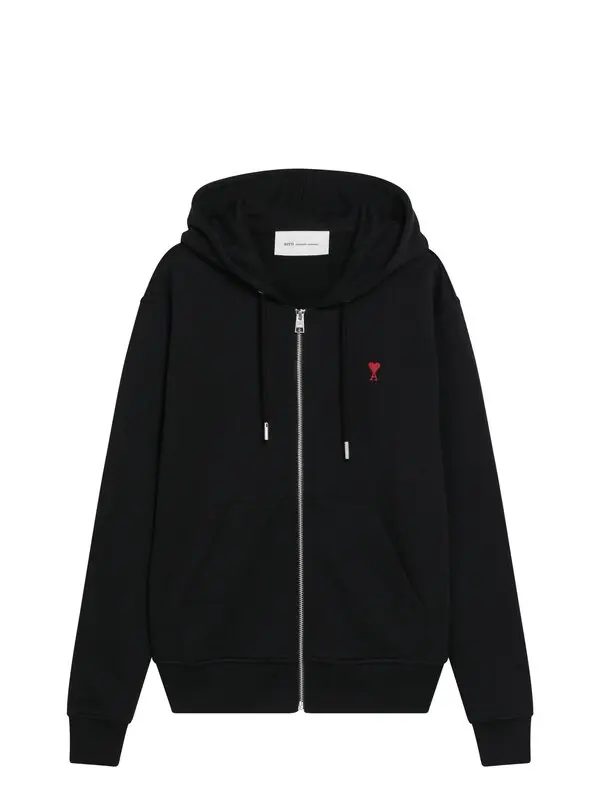 AMI Paris De Coeur Hoodie - Black