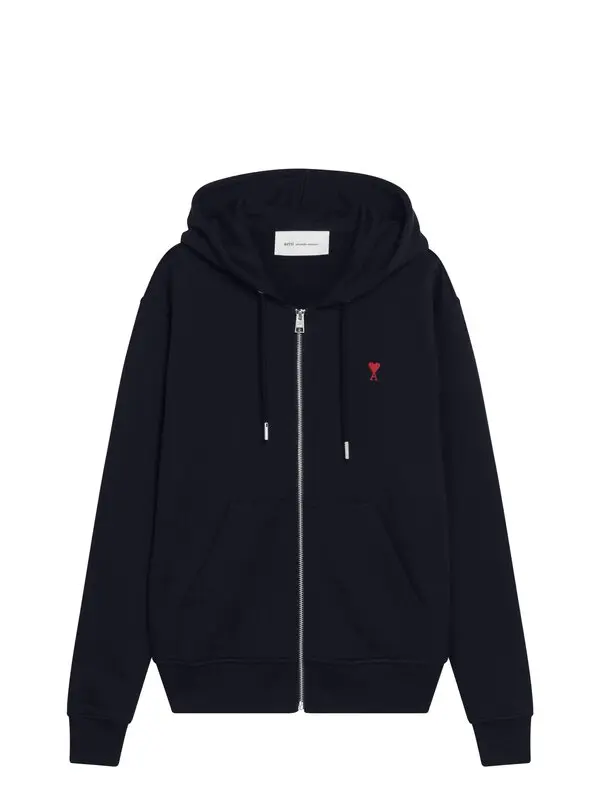 AMI Paris De Coeur Hoodie Midnight - Blue