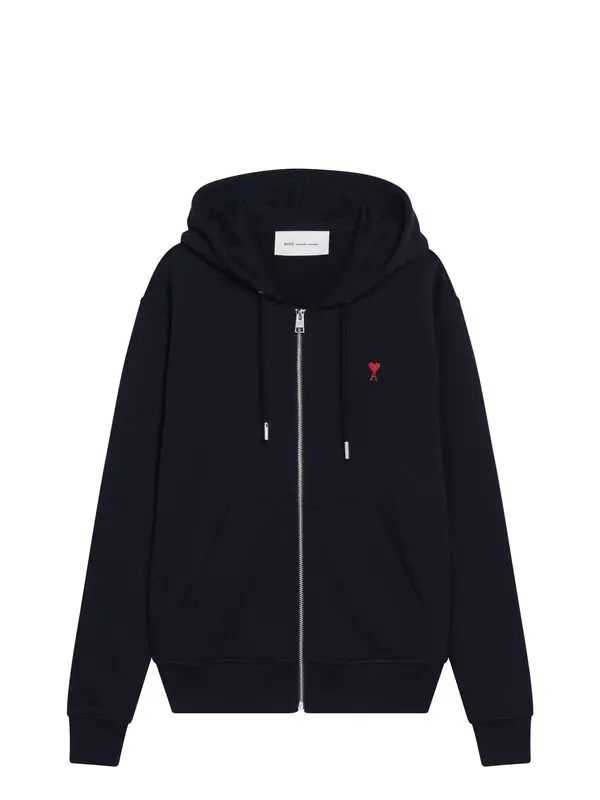 AMI Paris De Coeur Hoodie Midnight - Blue