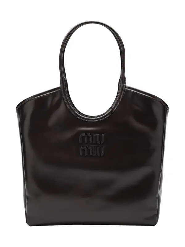 Miu Miu Ivy Bag In Leather - Brown