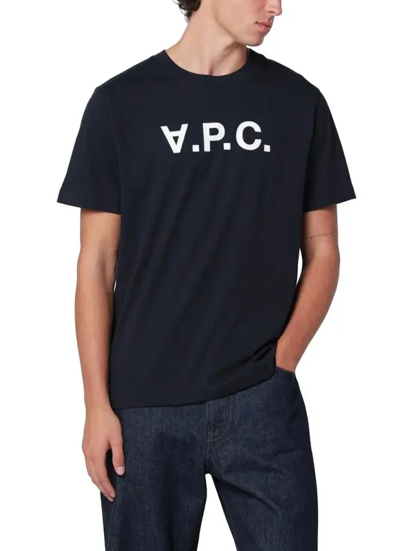 A.p.c. Standard Grand Navy Cotton T-shirt - Blue