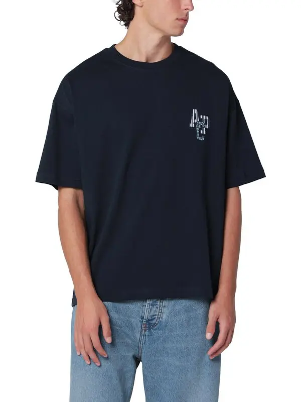 A.p.c. Bruno Navy Cotton T-shirt - Blue