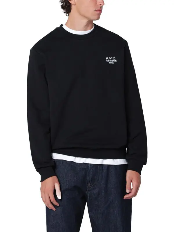 A.p.c. Rue Madame Sweatshirt In Cotton - Black