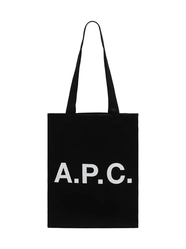 A.p.c. Lou Canvas Shopping Bag - Black