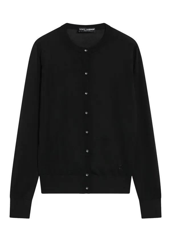 Dolce & Gabbana Cashmere And Silk Cardigan - Black