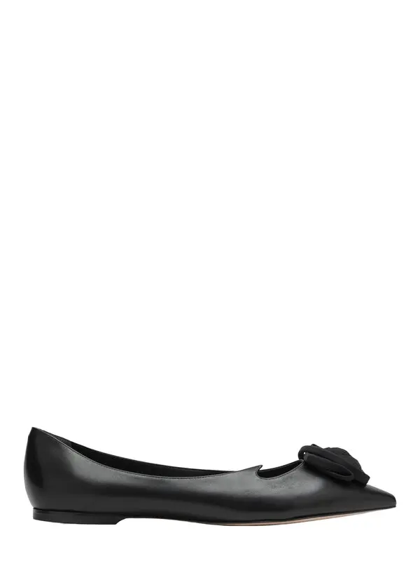 ROGER VIVIER Rose Vivier Ballet Flats In Suede - Black