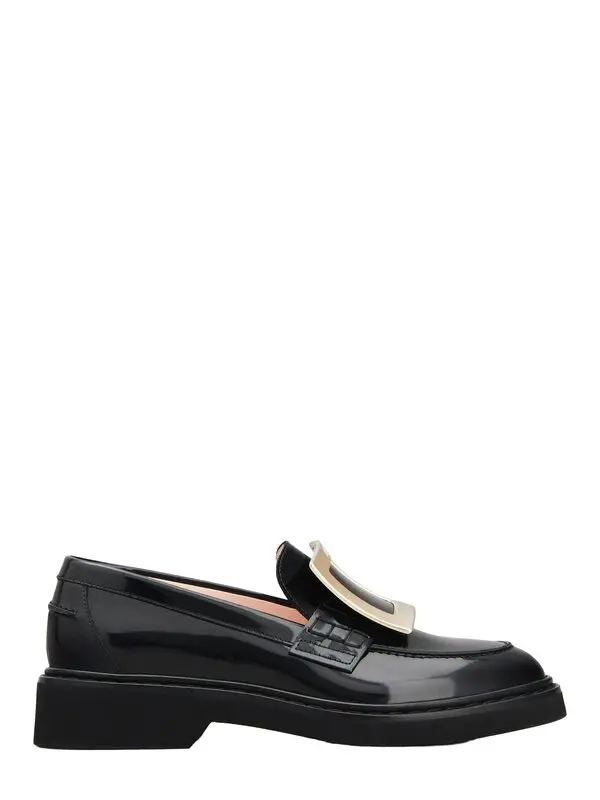 ROGER VIVIER Viv' Rangers Loafers In Leather - Black