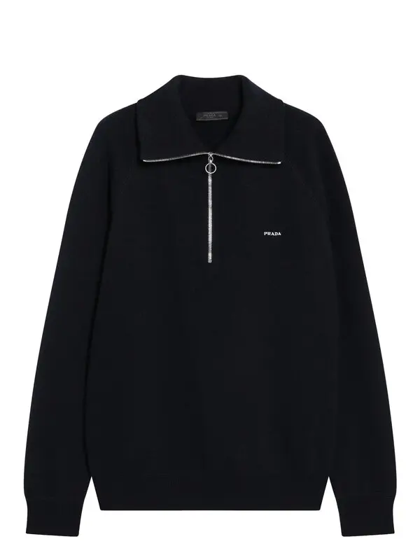 Prada Wool And Cashmere Polo Shirt - Blue