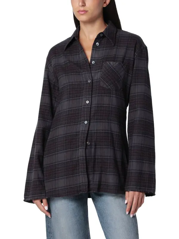 Our Legacy Daisy Checked Cotton Flannel Shirt - Black