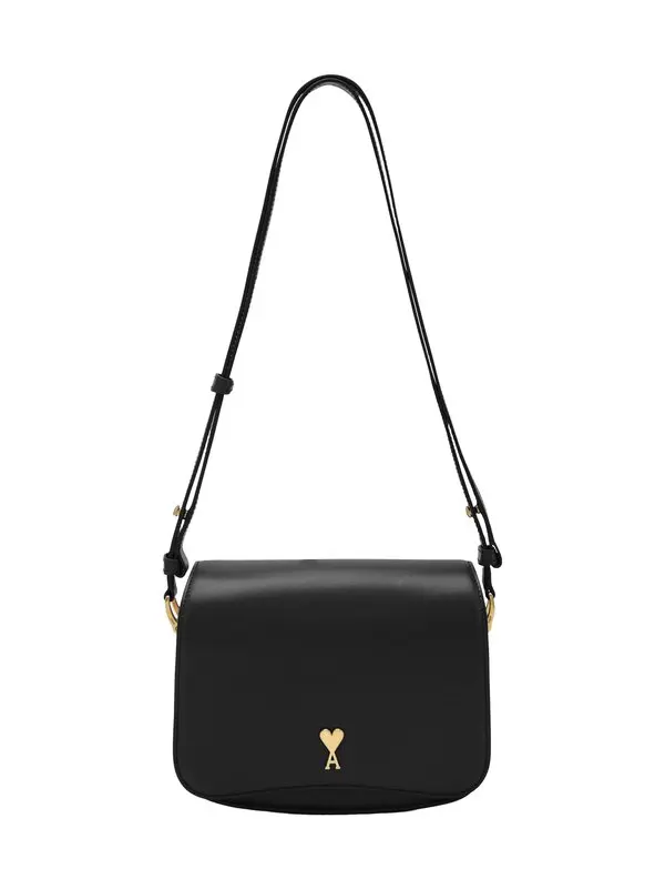 AMI Paris Paris Paris Calfskin Bag - Black