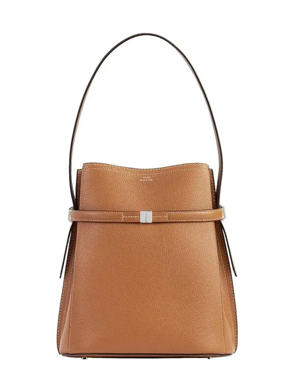 TOTEME Leather Bucket Bag - Brown