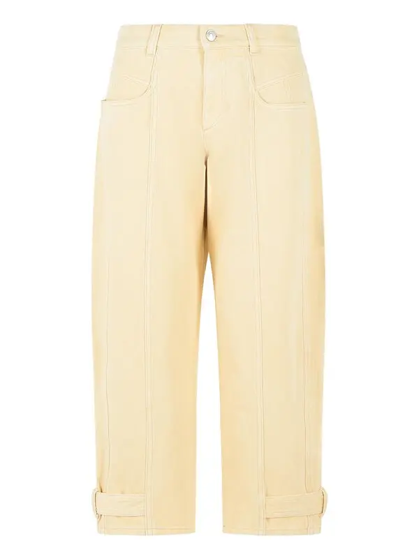 Isabel Marant Étoile Leja' Beige Cotton Jeans - Cream