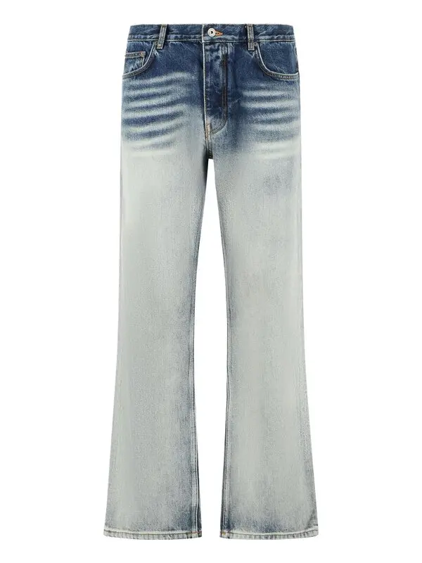 Off-White Half Arrow Slim Relaxed' Cotton Jeans - Blue