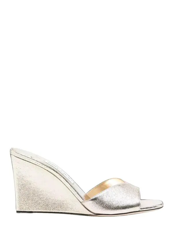 JIMMY CHOO Skye Wedge-heel Sandals - Gold