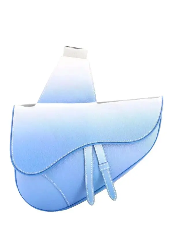 Dior Saddle Ombre Leather Crossbody Bag - Blue