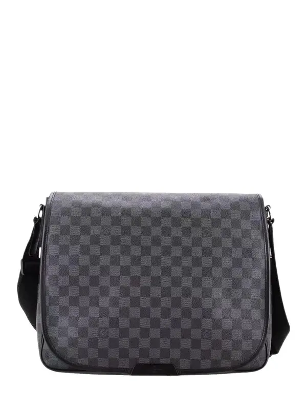 LOUIS VUITTON Daniel Messenger Bag Damier Graphite Gm Crossbody Bag - Black