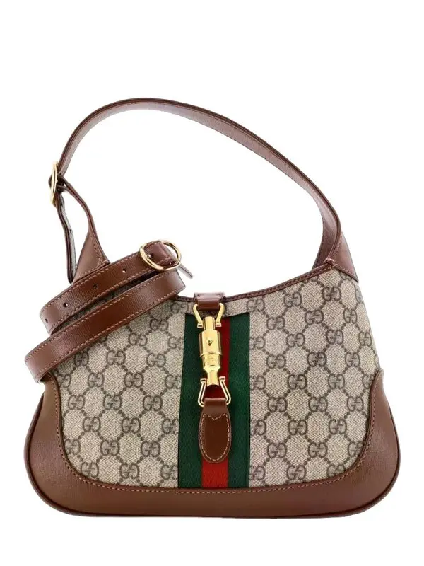 Gucci Jackie 1961 Gg Coated Canvas Small Shoulder Bag - Brown