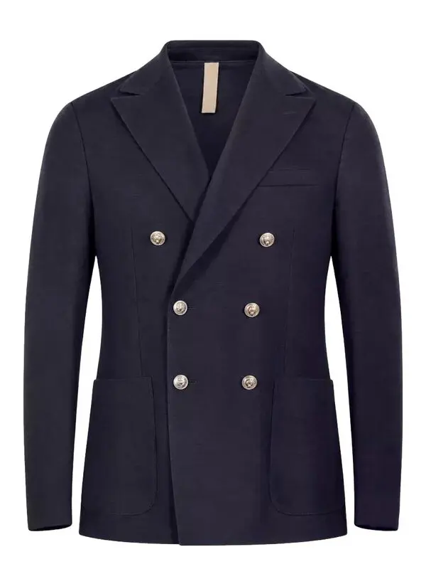 Eleventy Double-breasted Peak-lapel Jacket - Blue
