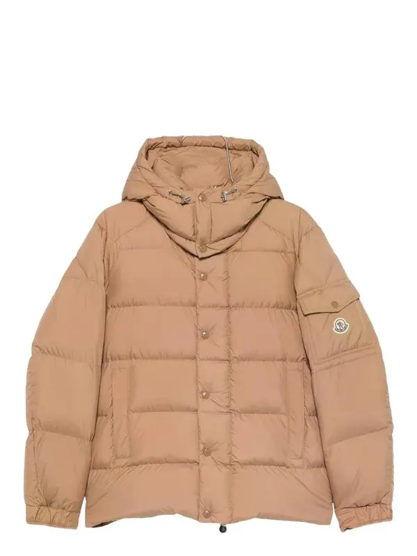 Moncler Logo-patch Padded Jacket - Neutrals