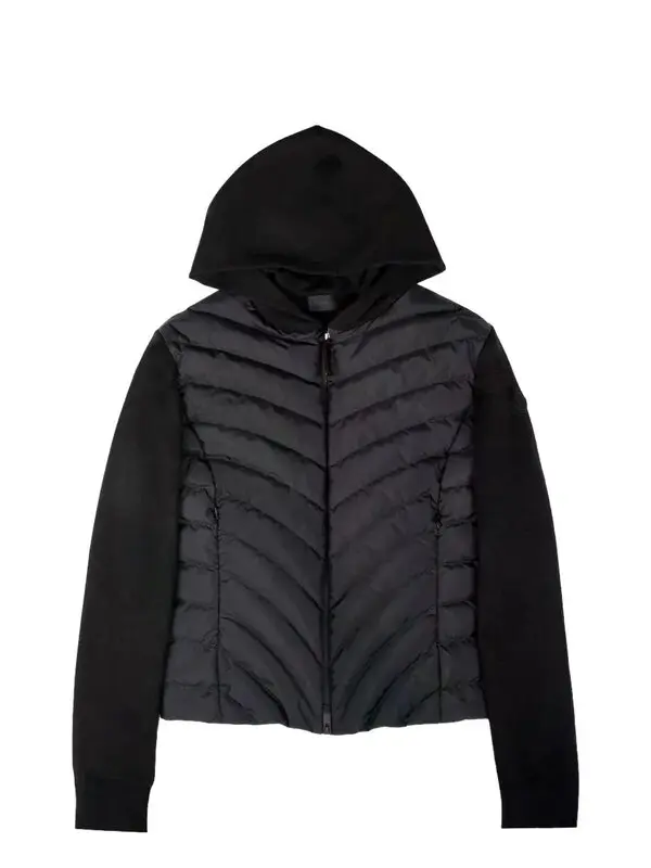 Moncler Quilted-panel Hoodie - Black
