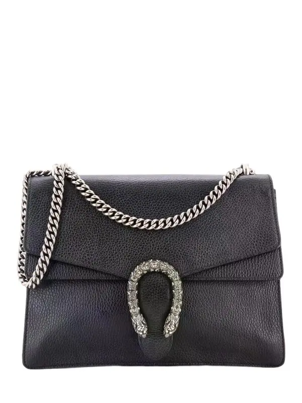 Gucci Dionysus Bag Leather Medium Shoulder Bag - Black